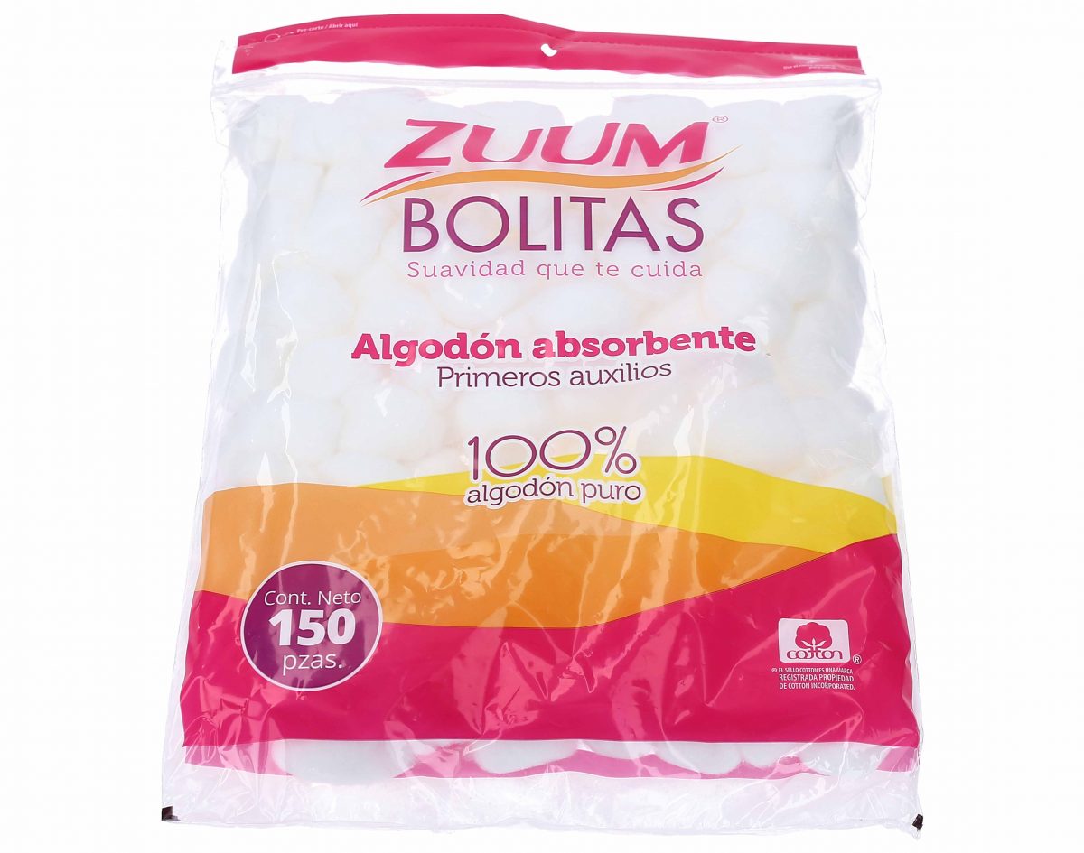 Farmaconal Zuum Algodón Bolitas (150 pzas)
